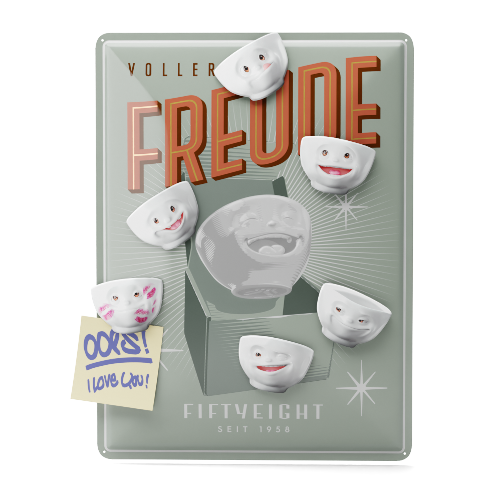 MAGNETO Set - Pin board Set with Tin-plate sign and 6 Magnets. - 58Products